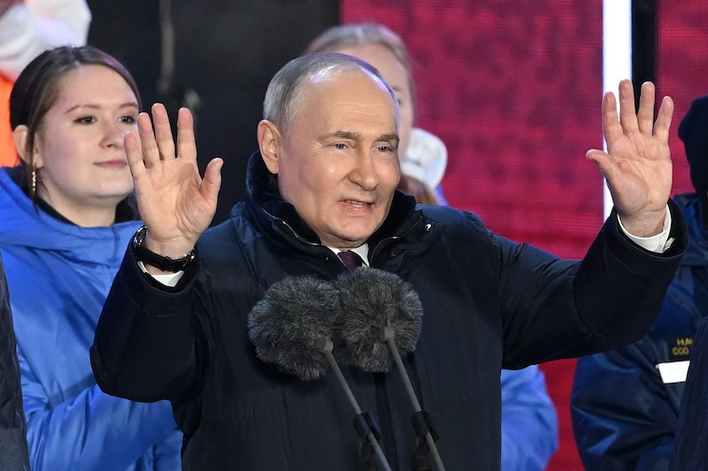 Putin addresses Red Square crowd after election win blasted by West ...