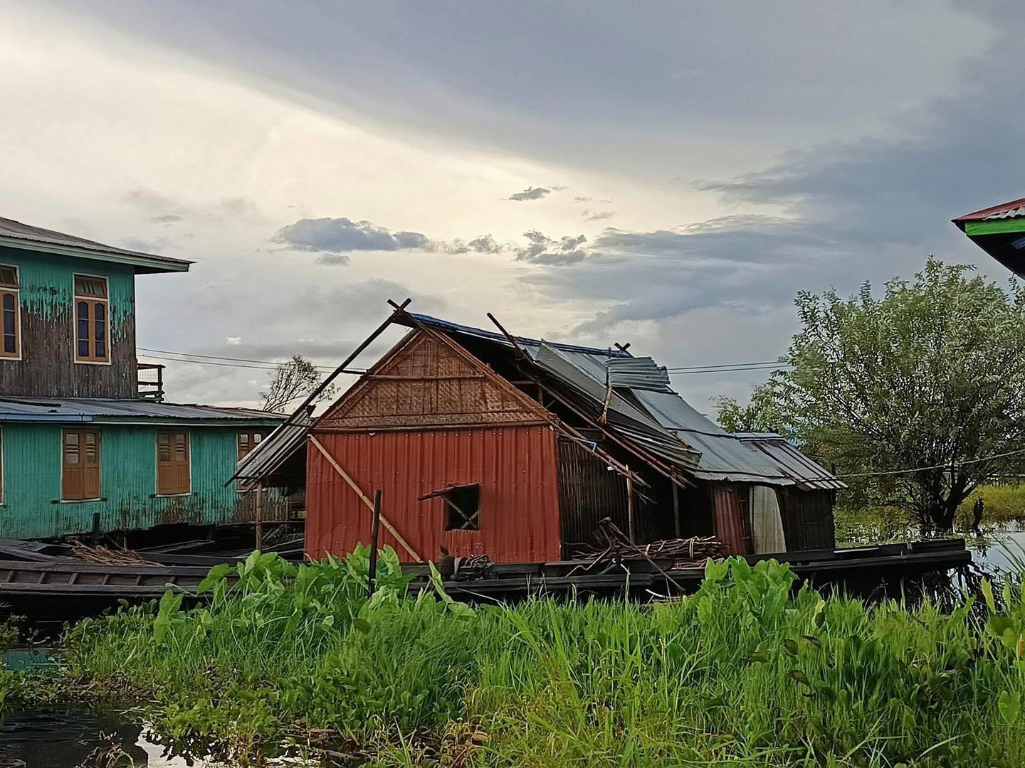 Strong winds damage over 100 homes around Myanmar’s Inle Lake - ENG ...