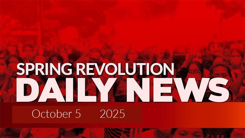 Spring Revolution Daily News for 5 October 2025 - ENG.MIZZIMA.COM