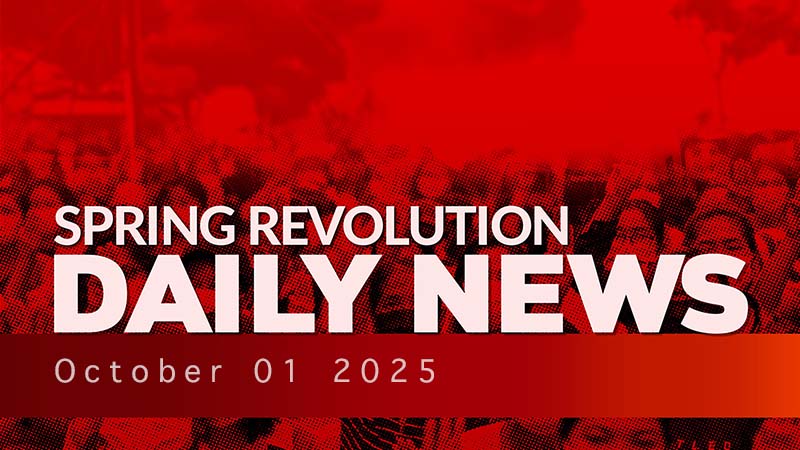 Spring Revolution Daily News for 1 October 2025 - ENG.MIZZIMA.COM