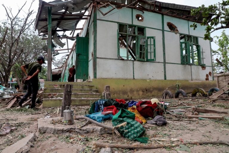 Myanmar junta airstrike on Tabayin school injuries 10 displaced ...